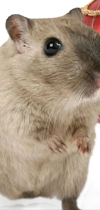 Cute Gerbil with Holiday Ornament - free download
