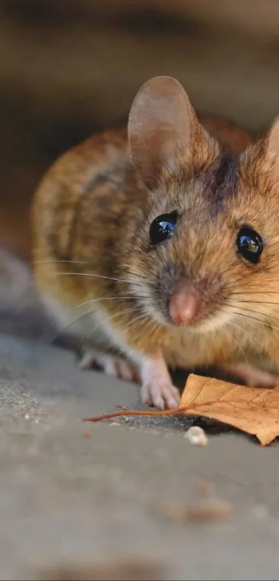 Cute Mouse Close-Up Wallpaper - free download