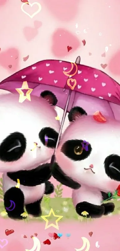 Cute Panda Love Wallpaper - free download