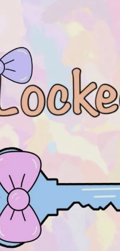 Cute Pastel "Locked" Wallpaper - free download