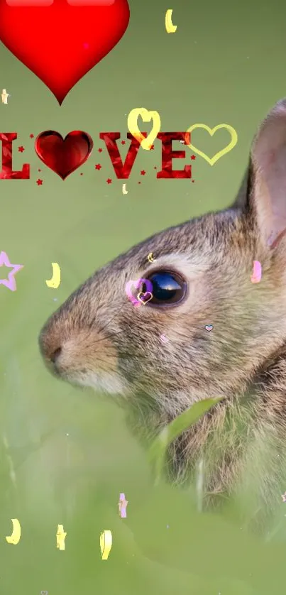 Cute Rabbit Love Wallpaper - free download