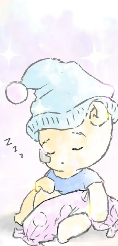 Cute Sleepy Cartoon Wallpaper - free download