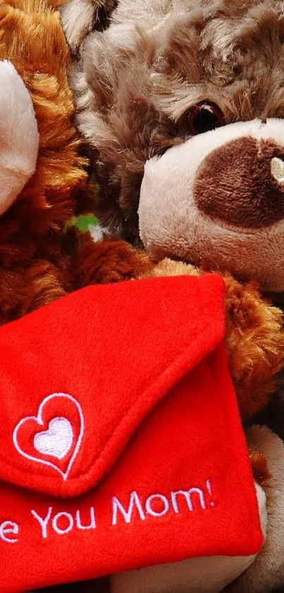 Cute Teddy Bear Love Wallpaper - free download