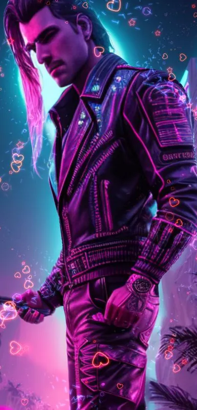 Cyberpunk Neon Aesthetic Wallpaper - free download