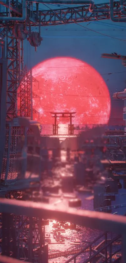 Cyberpunk Sunset Cityscape - free download