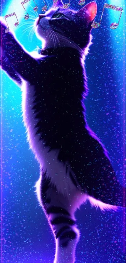 Dancing Cat Neon Lights - free download