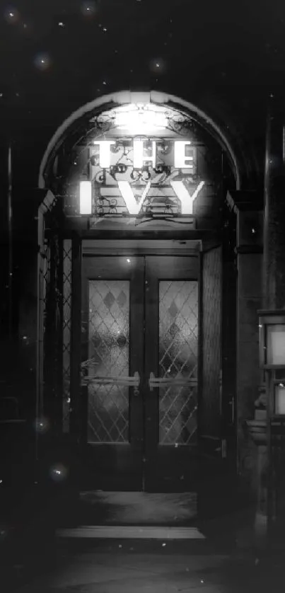 Dark Entrance Neon Sign Wallpaper - free download