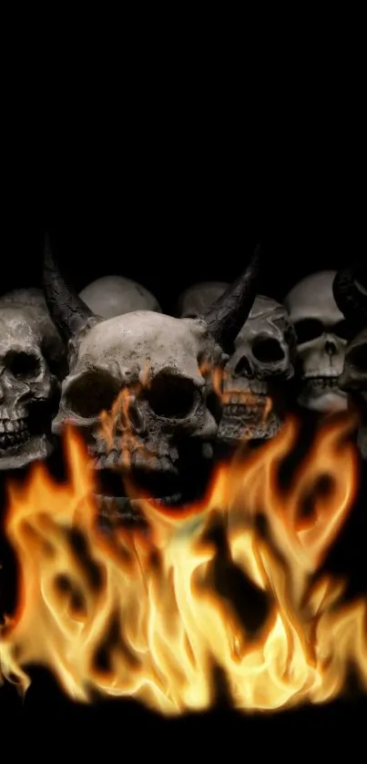 Dark Flame Skull Wallpaper - free download