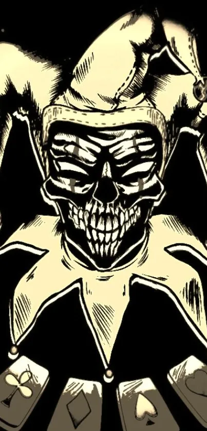 Dark Jester Skull Wallpaper - free download