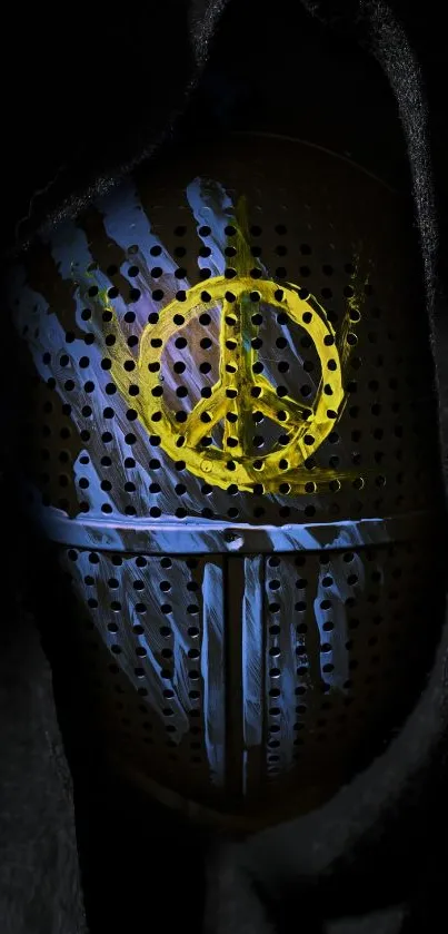 Dark Mask with Peace Symbol - free download