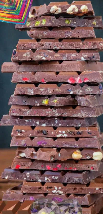 Delicious Chocolate Stack Wallpaper - free download