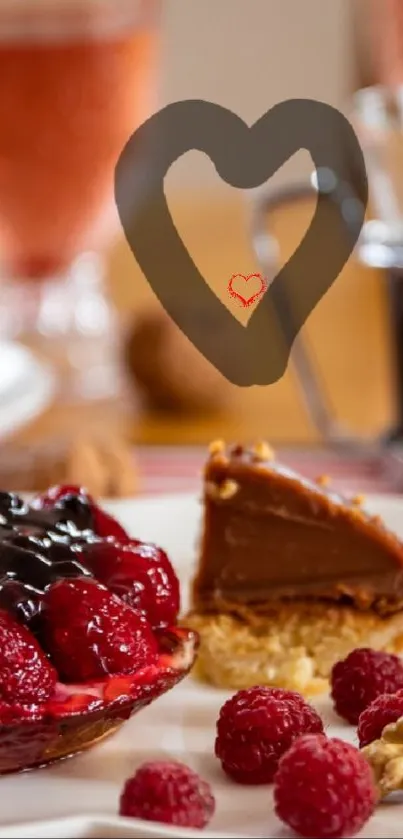 Delicious Dessert Heart Wallpaper - free download
