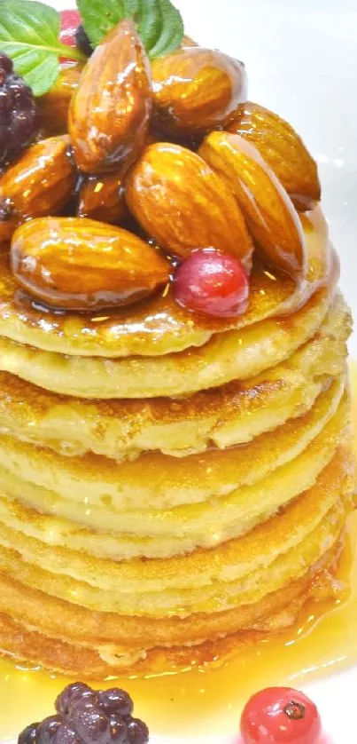 Delicious Pancake Stack Wallpaper - free download