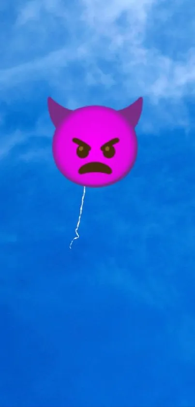 Demon Balloon in Blue Sky - free download