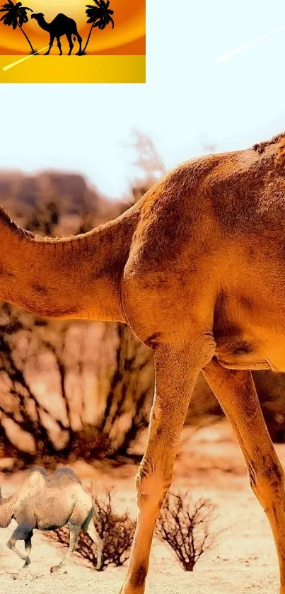 Desert Camel Mobile Wallpaper - free download