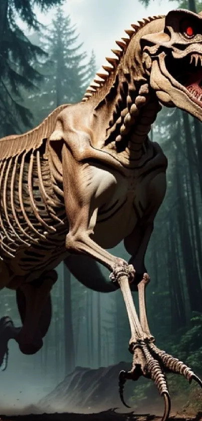 Dinosaur in Pine Forest Wallpaper - free download
