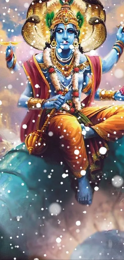 Divine Blue God Wallpaper - free download