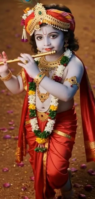 Divine Child in Traditional Attire - free download