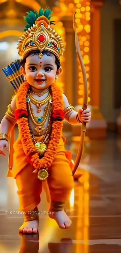 Divine Child with Bow Wallpaper - free download