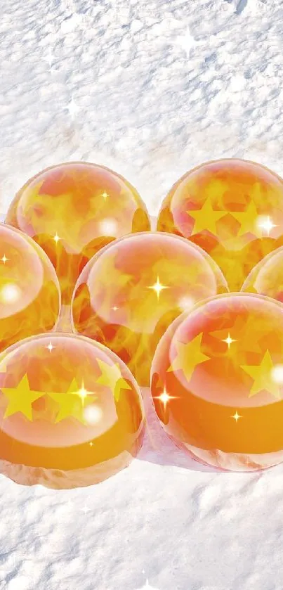 Dragon Balls on Snow - free download