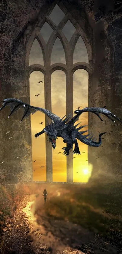 Dragon Fantasy Gothic Wallpaper - free download