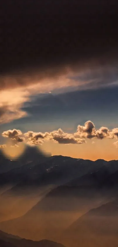Dramatic Mountain Sunset View - free download