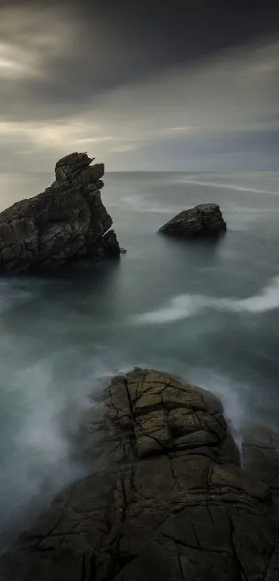 Dramatic Ocean Rock Scene - free download