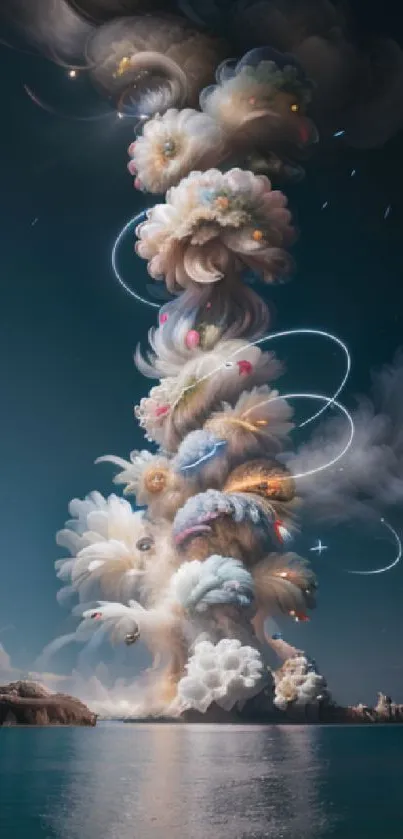Dreamy Cloud Explosion Art - free download