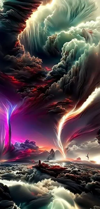 Dreamy Cloudscape Art Design - free download