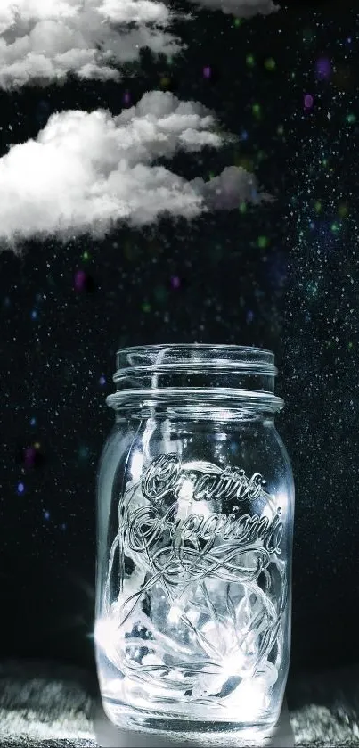 Dreamy Cloudy Jar Wallpaper - free download