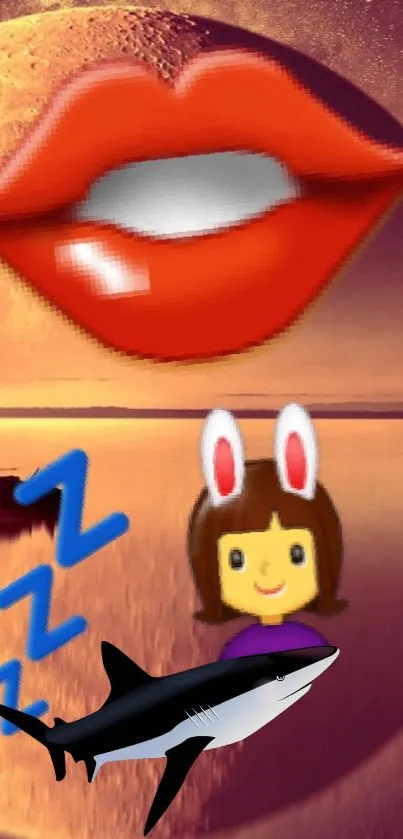 Dreamy Emoji Lake Scene - free download