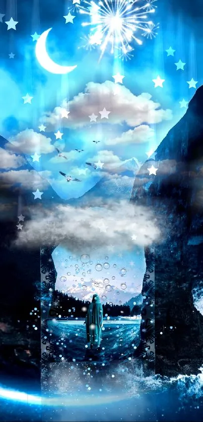 Dreamy Night Sky Art - free download