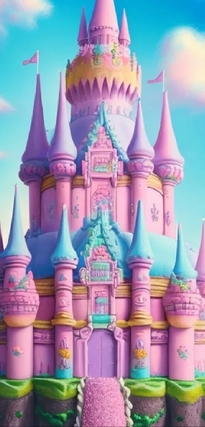 Dreamy Pink Castle Wallpaper - free download