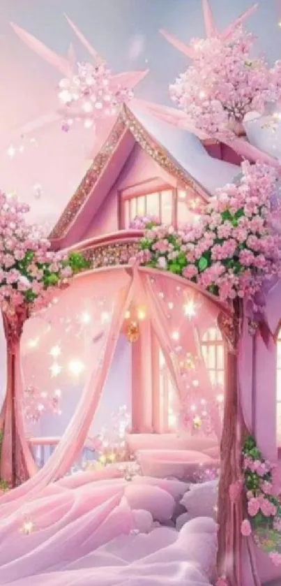 Dreamy Pink Fantasy Wallpaper - free download