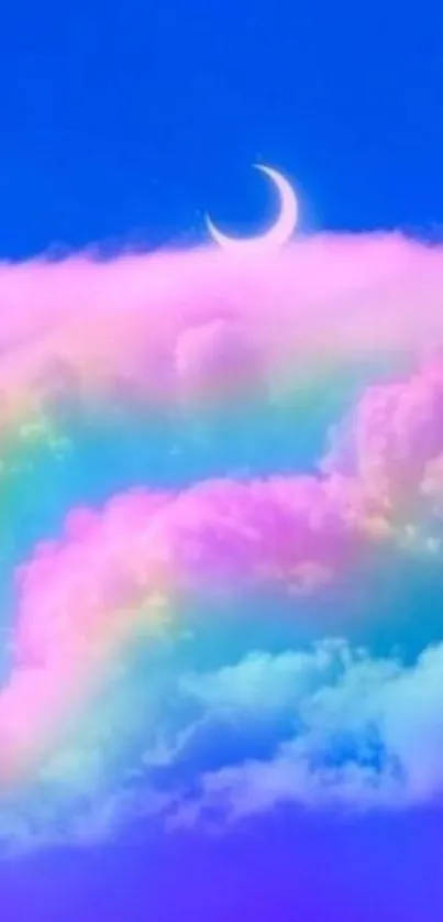 Dreamy Rainbow Cloud Moon - free download