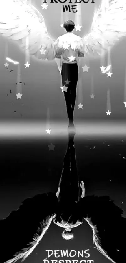 Angels and Demons Reflection Art - free download