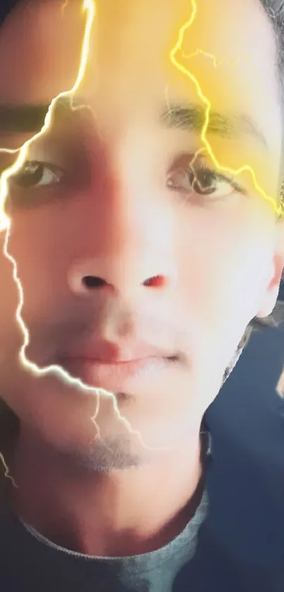 Dynamic Lightning Face Wallpaper - free download