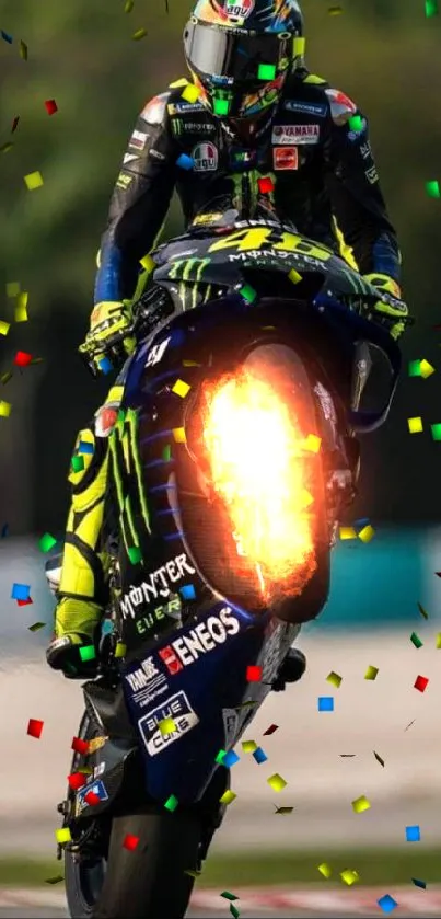 Dynamic Motorcycle Stunt Wallpaper - free download