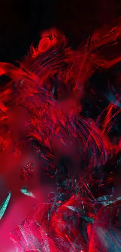 Dynamic Red Abstract Art Wallpaper - free download