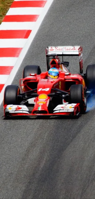 Dynamic Red Race Car Wallpaper - free download
