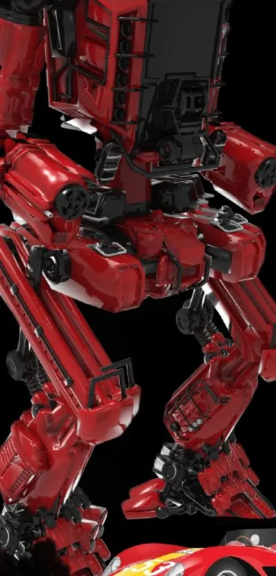 Dynamic Red Robot Design - free download