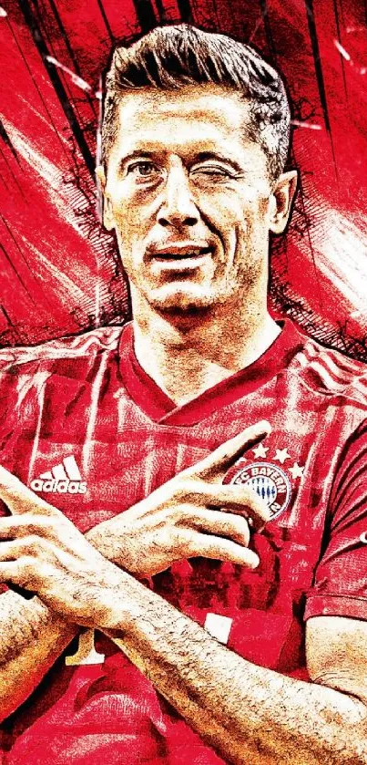 Dynamic Red Sports Artwork - free download