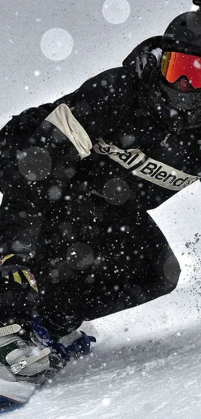 Dynamic Snowboarding Action Shot - free download