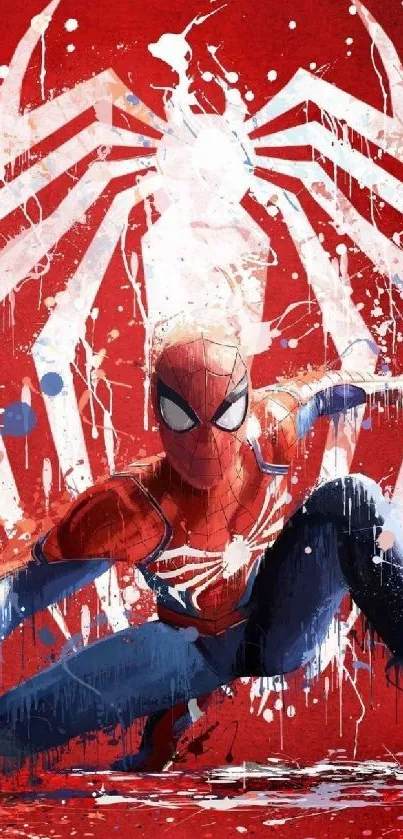 Dynamic Spider Superhero Wallpaper - free download
