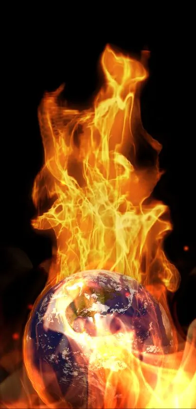 Earth on Fire Wallpaper - free download