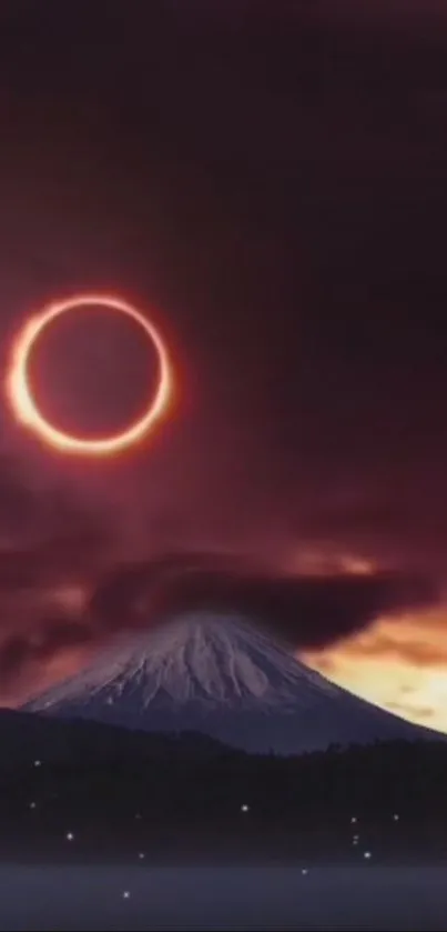 Eclipse Over Mountain Wallpaper - free download