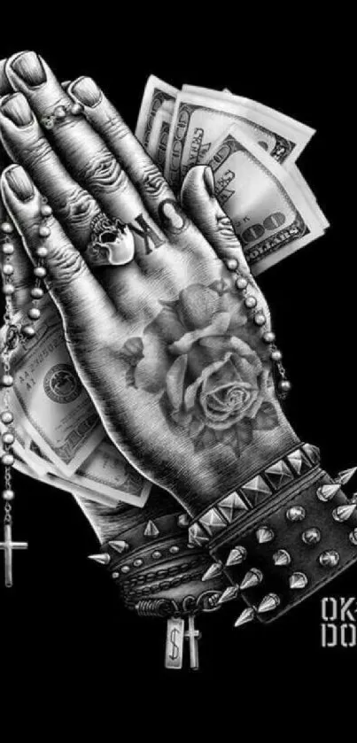 Edgy Gothic Prayer Design - free download