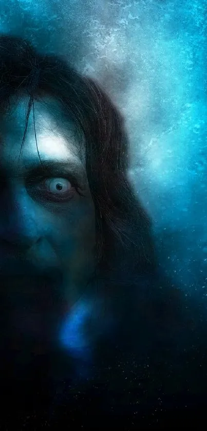 Eerie Blue Face Wallpaper - free download