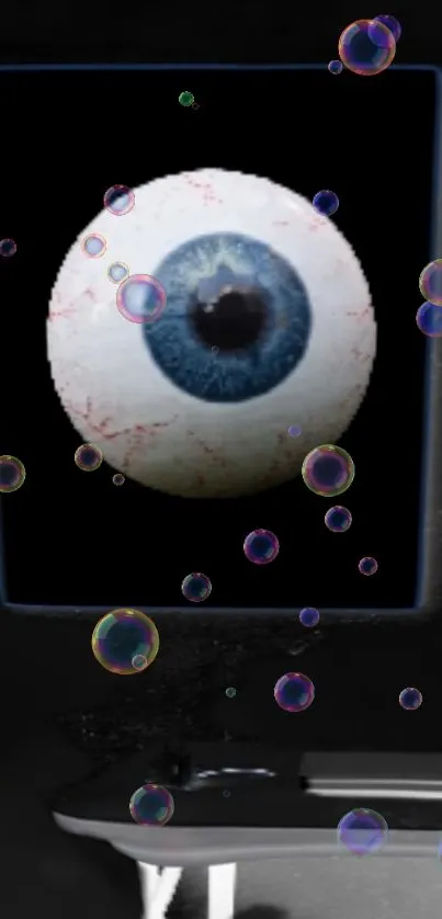 Eerie Eyeball Bubble Wallpaper - free download