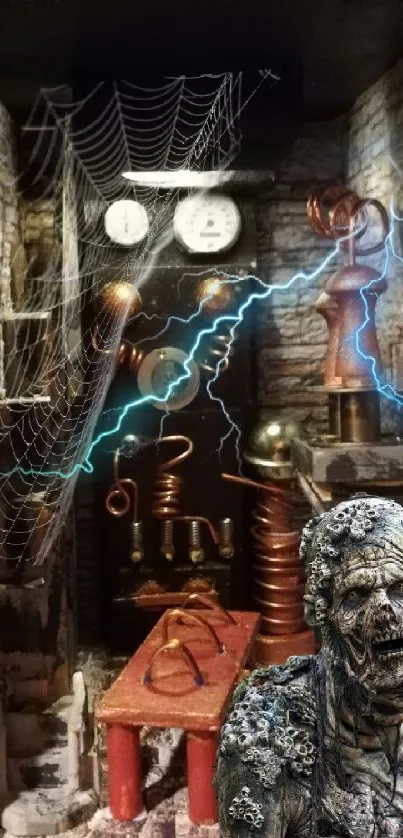 Eerie Gothic Lab Scene Wallpaper - free download